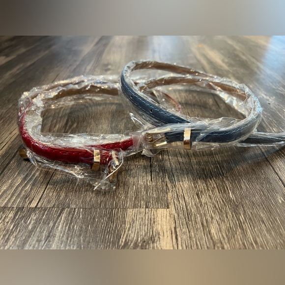 Accessories | New Never Worn Mini Belts Pack Of 2 Red And Blue W Gold ...